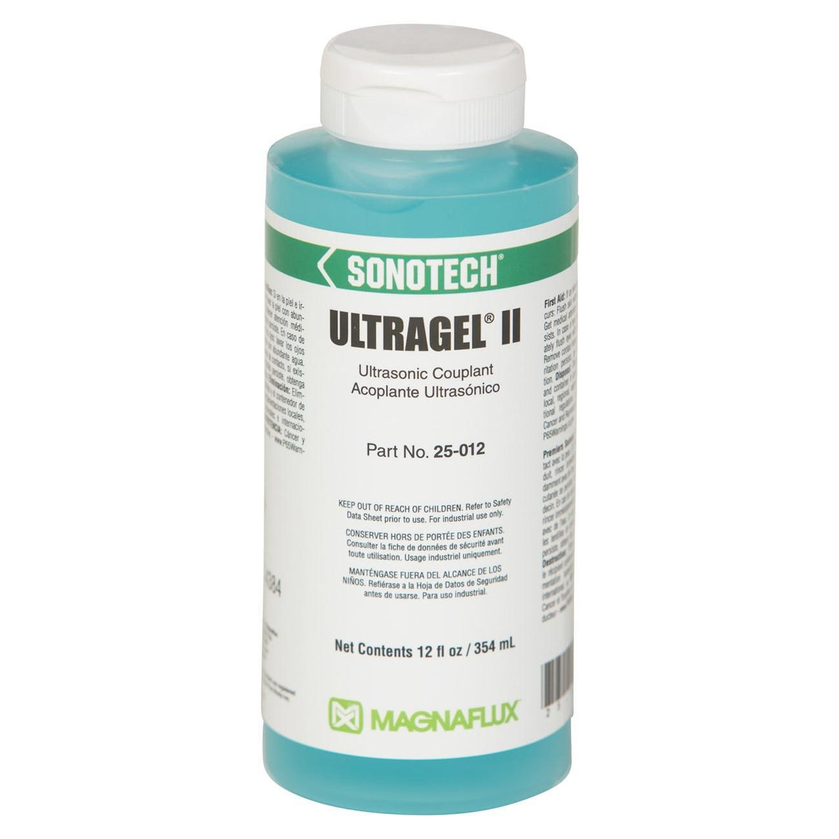 25-912 Magnaflux Ultragel® Couplant, Ultrasonic, 12 fl oz, Bottle, Bri ...